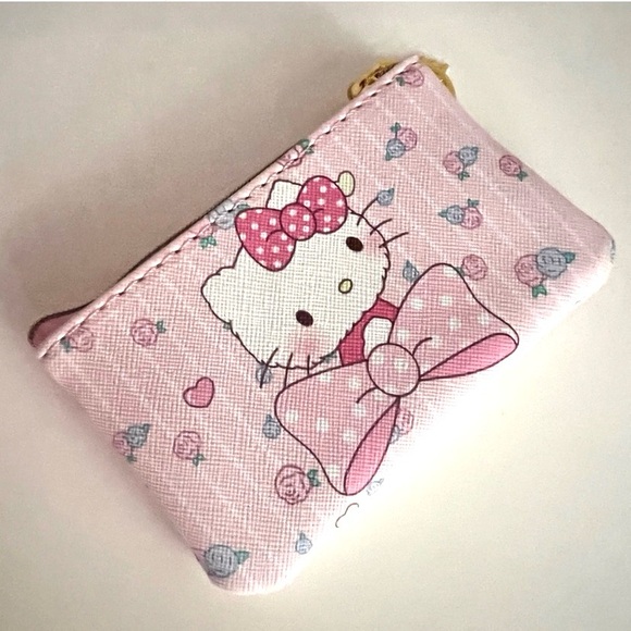 Hello Kitty | Bags | Hello Kitty Change Purse In Pinks And White Zipper ...